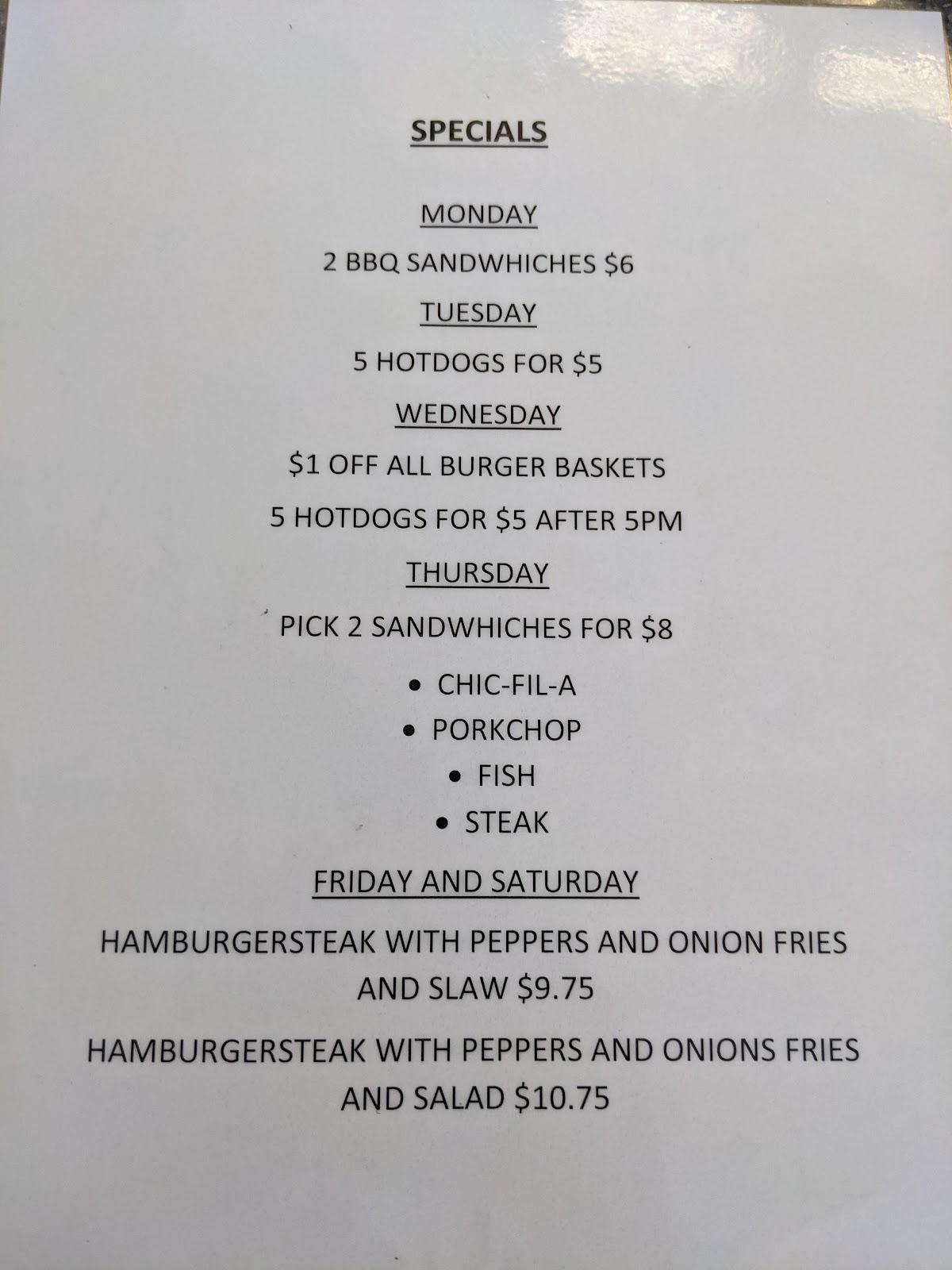 Menu at Zesto Drive-In fast food, Newberry