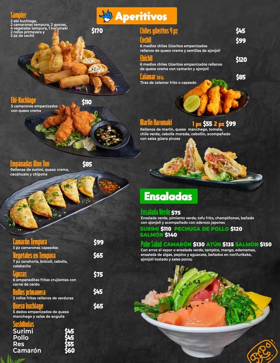 Carta del restaurante Kotori - Aviacion (Cuauhtémoc), Mexicali, Calz ...