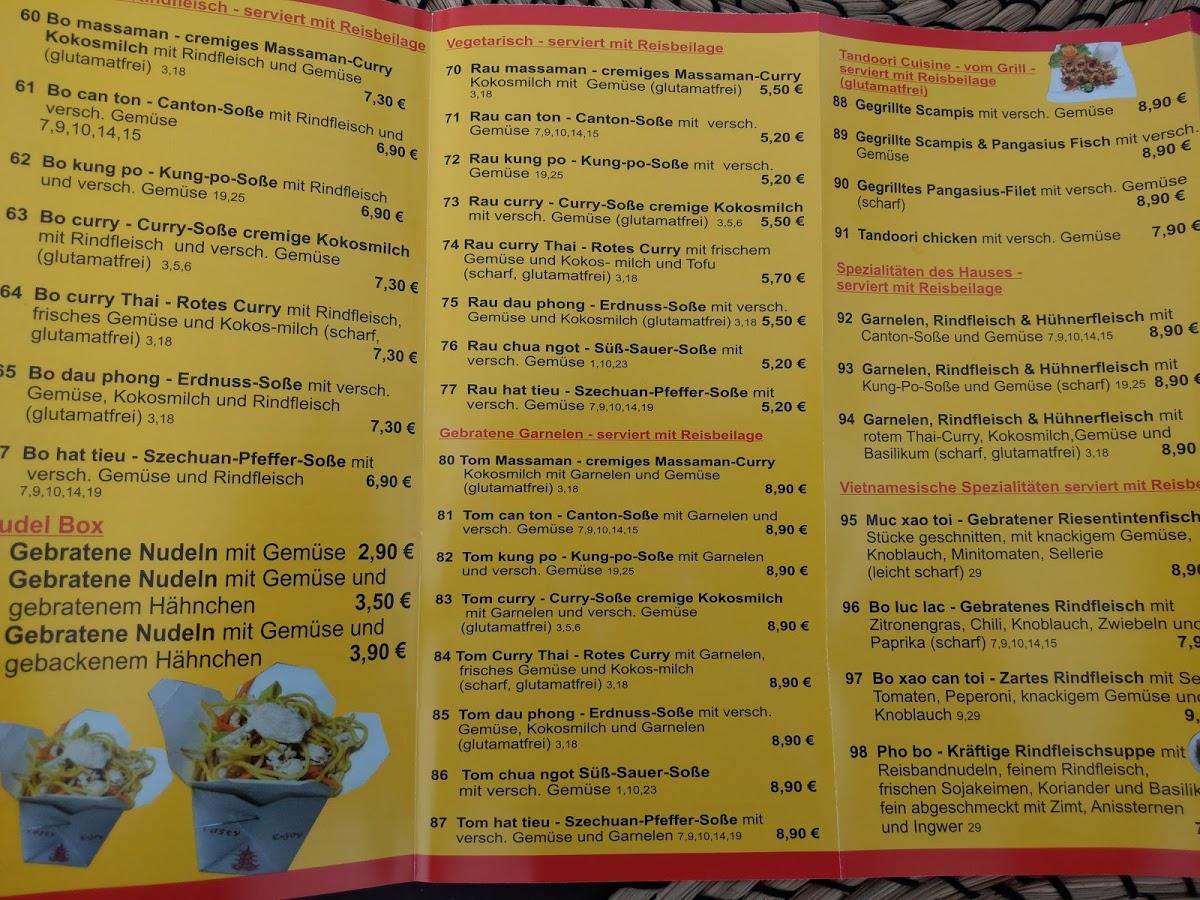 Speisekarte von Asia Golden Rice restaurant, Kaufbeuren