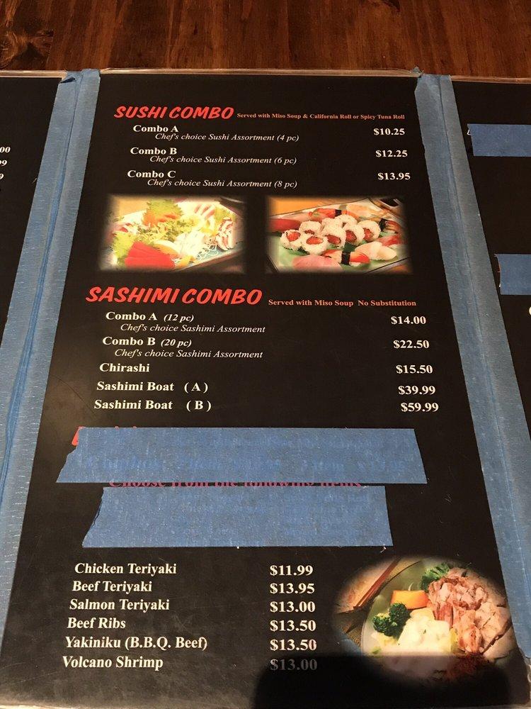 Menu at Mika Sushi restaurant, Camarillo