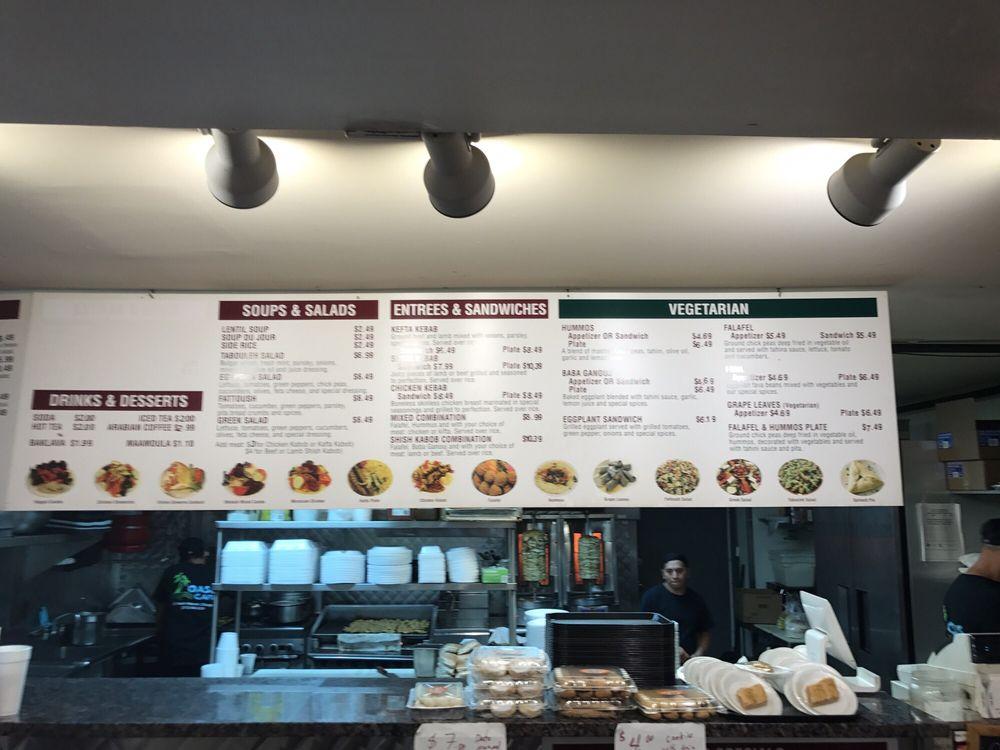 Menu at Oasis Cafe, Chicago, 21 N Wabash Ave
