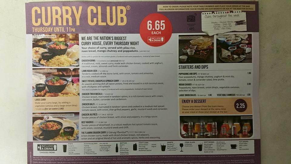 Menu at The Surrey Docks pub & bar, London
