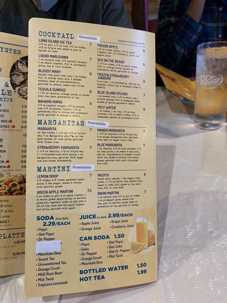 Menu at Seafood Party Midwest City restaurant, Midwest City