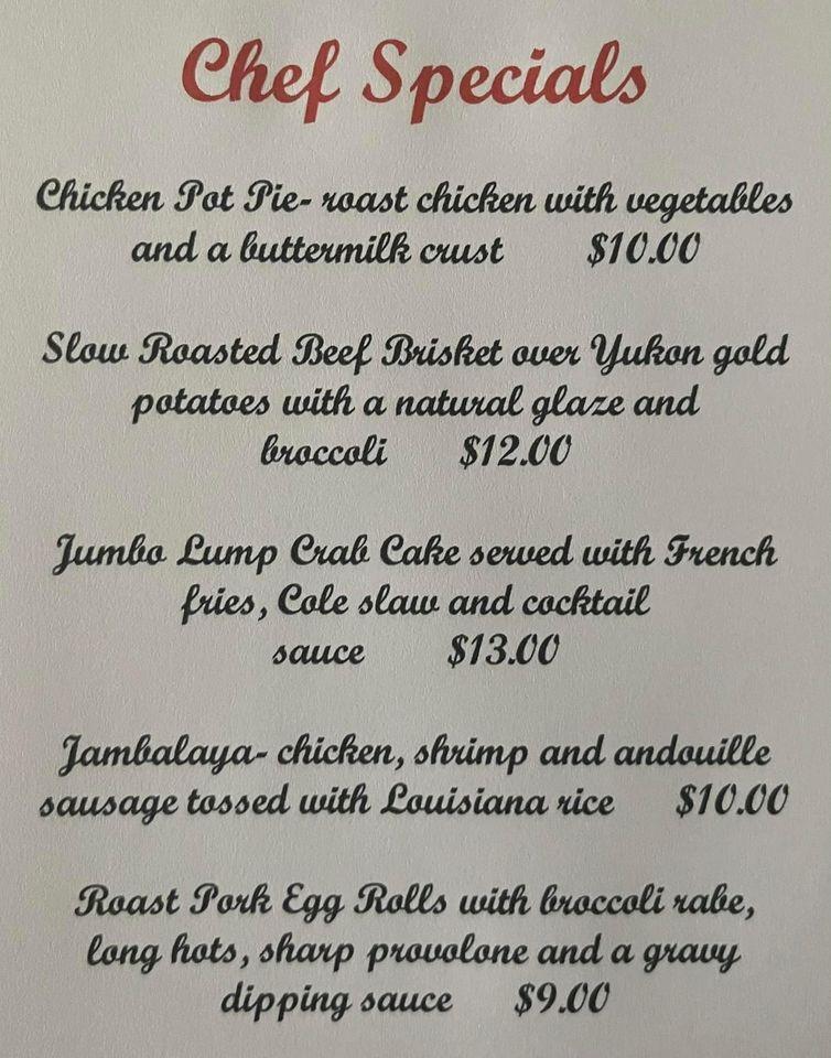 Menu at Sundance Saloon pub & bar, Aston