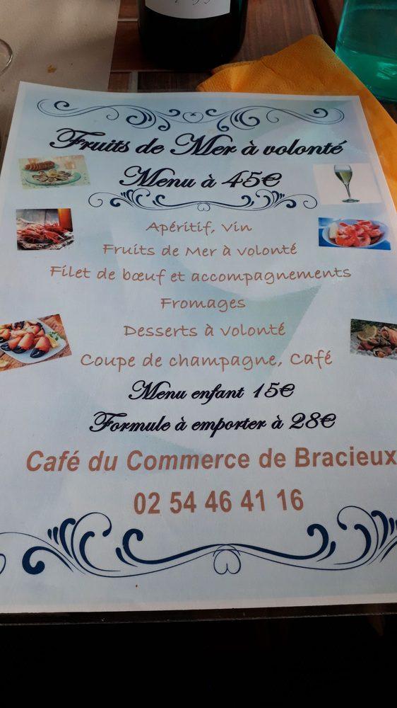 Menu au Café du Commerce, Bracieux, 5 Pl. de L Hôtel de ville