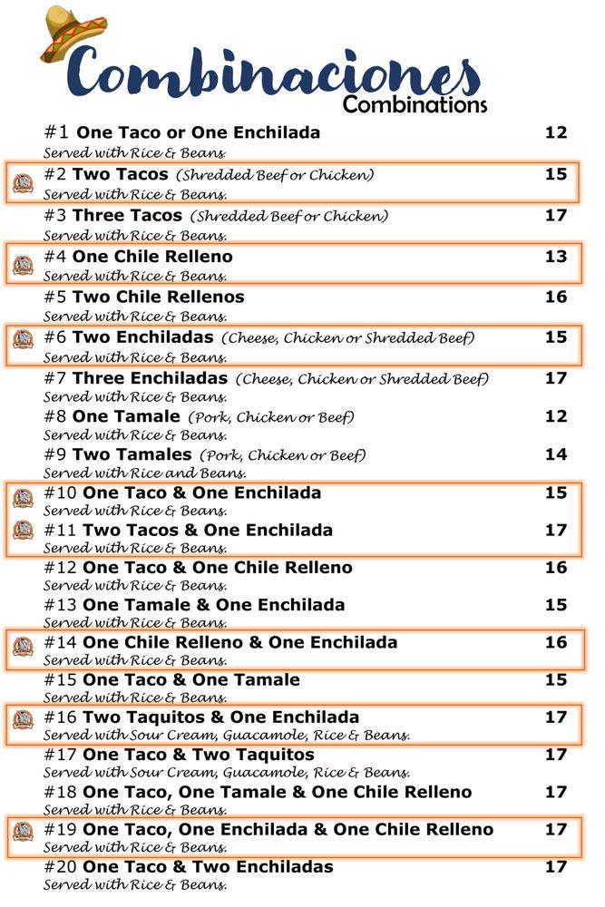 Menu at Mi Burrito Mexican Grill restaurant, Redondo Beach