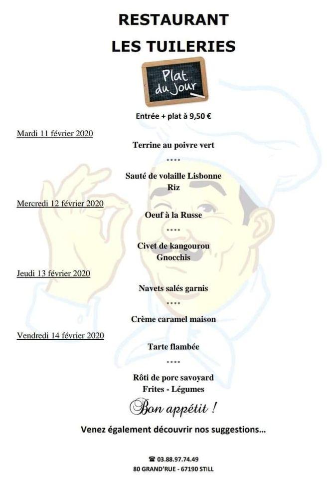 Menu au Restaurant les Tuileries, Still