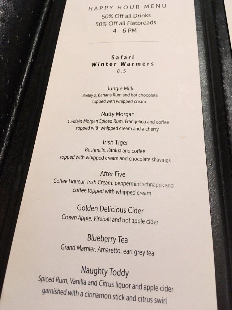 Menu at Safari Room Fresh Grill and Bar, Spokane