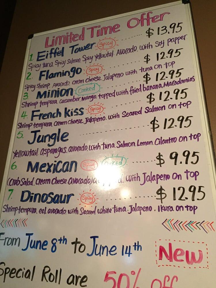Menu at Volcano Sushi Bar & Hibachi, Del City, Main St #103