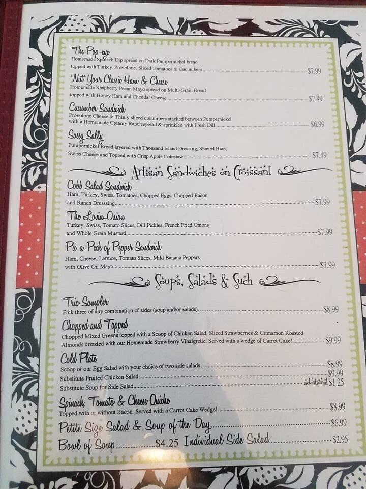Menu at Chocolate Covered Strawberry cafe, Gallatin, Nashville Pike