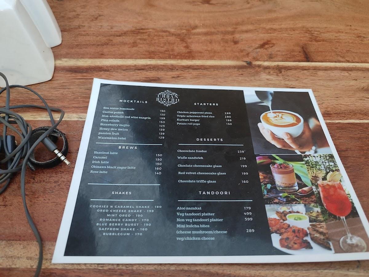 Menu at Urban Bistro, Bilaspur