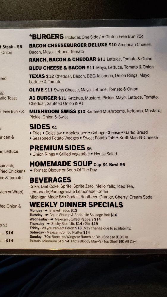 Menu at The Antler Pentwater pub & bar, Pentwater