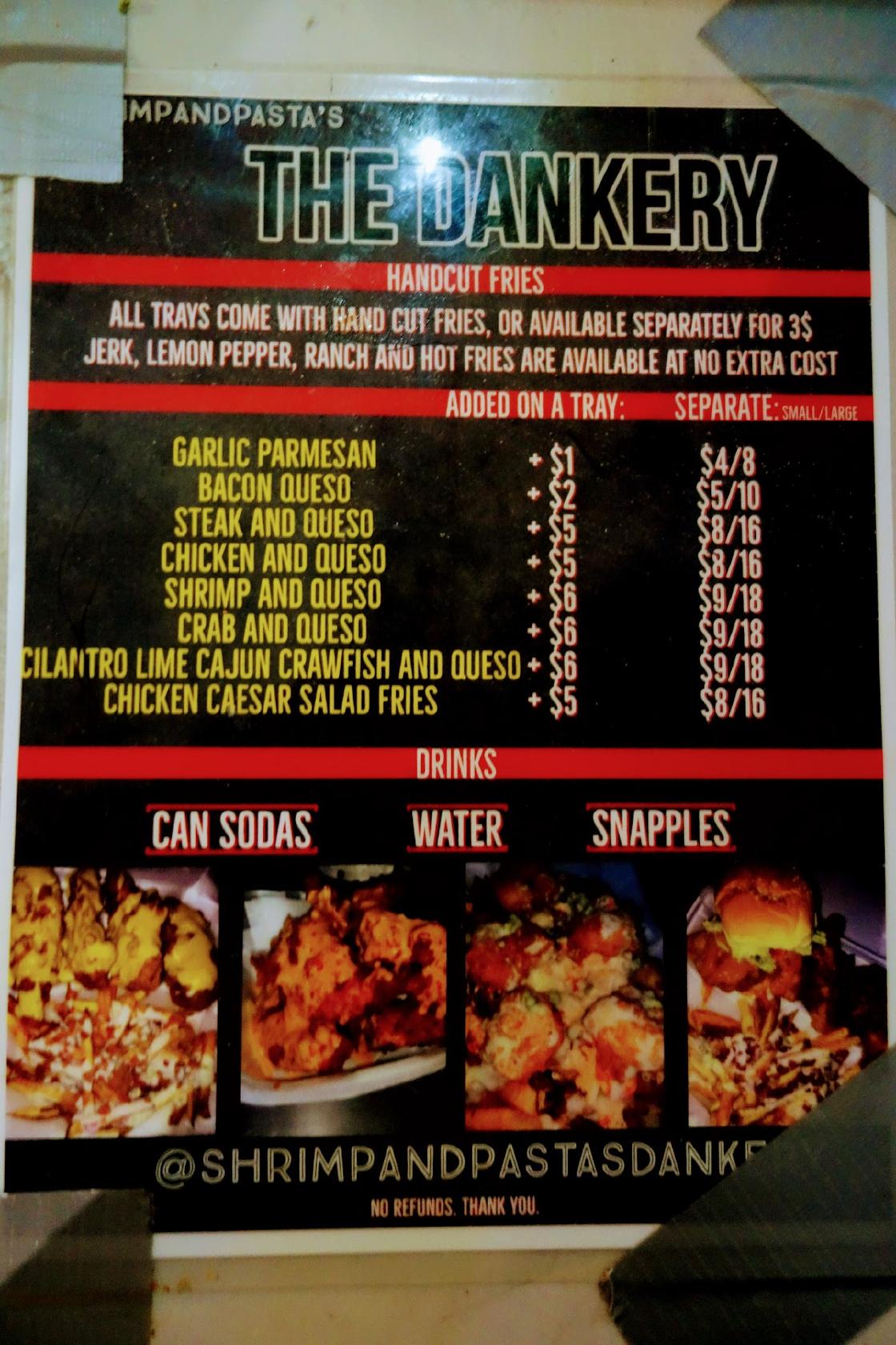 Menu at The Dankery restaurant, Durham, 704 Rigsbee Ave