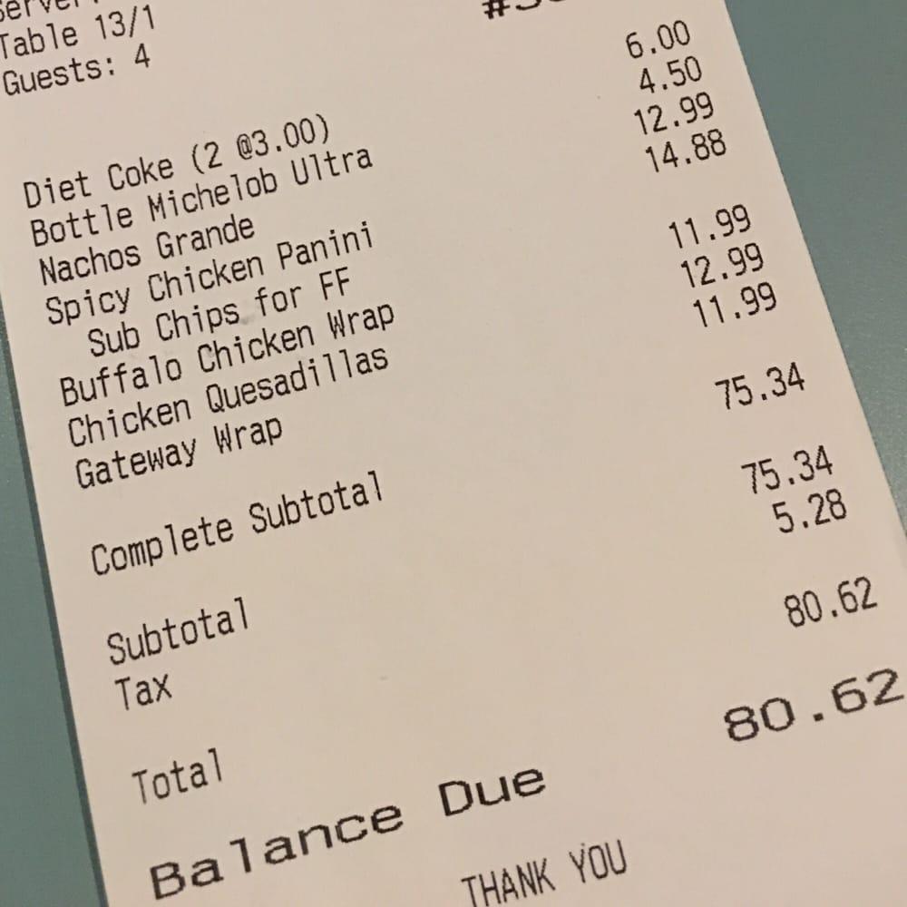 Menu at The Gateway Bar, Restaurant and Liquor Store, Ship Bottom
