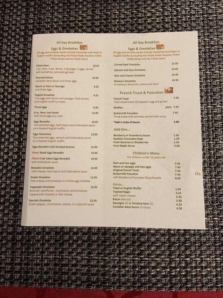 Menu at Fickle Pickle Restaurant, Whitchurch-Stouffville