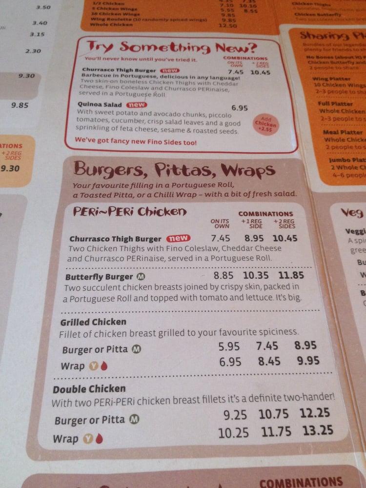 Menu at Nando's Woking fast food, Woking