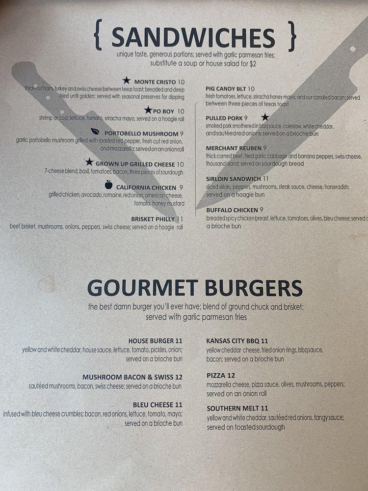 Menu at The Merchant House pub & bar, Greenville