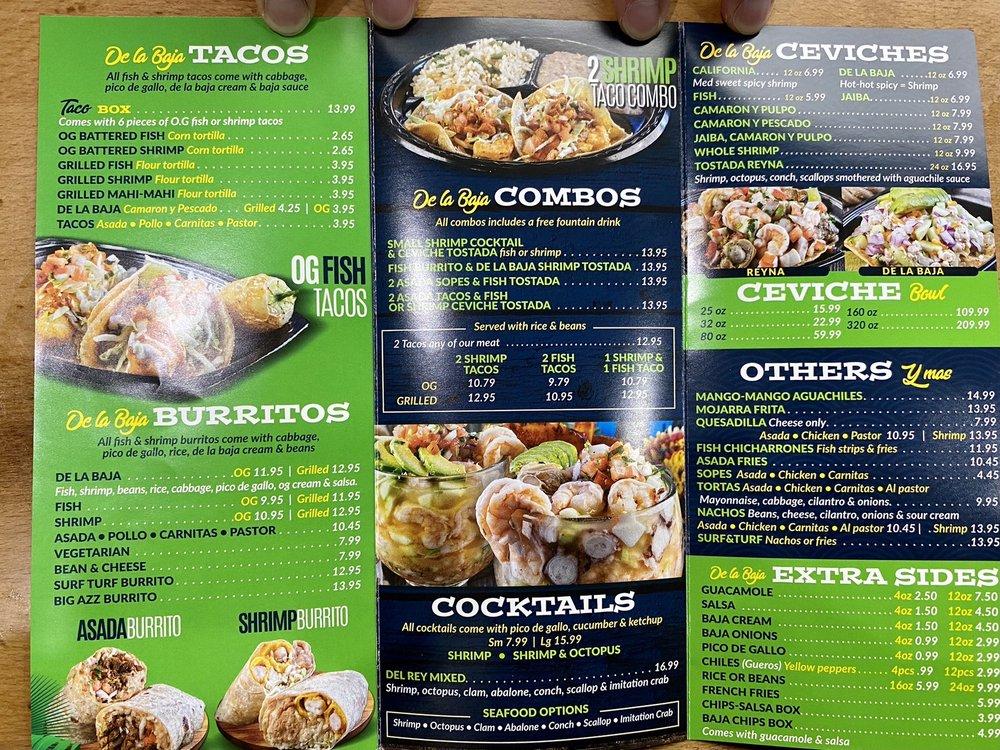 Carta del pub y bar Miches De La Baja, Riverside