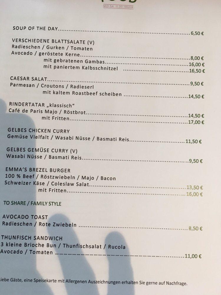Speisekarte von Emma - Kitchen & more cafe, Binzen