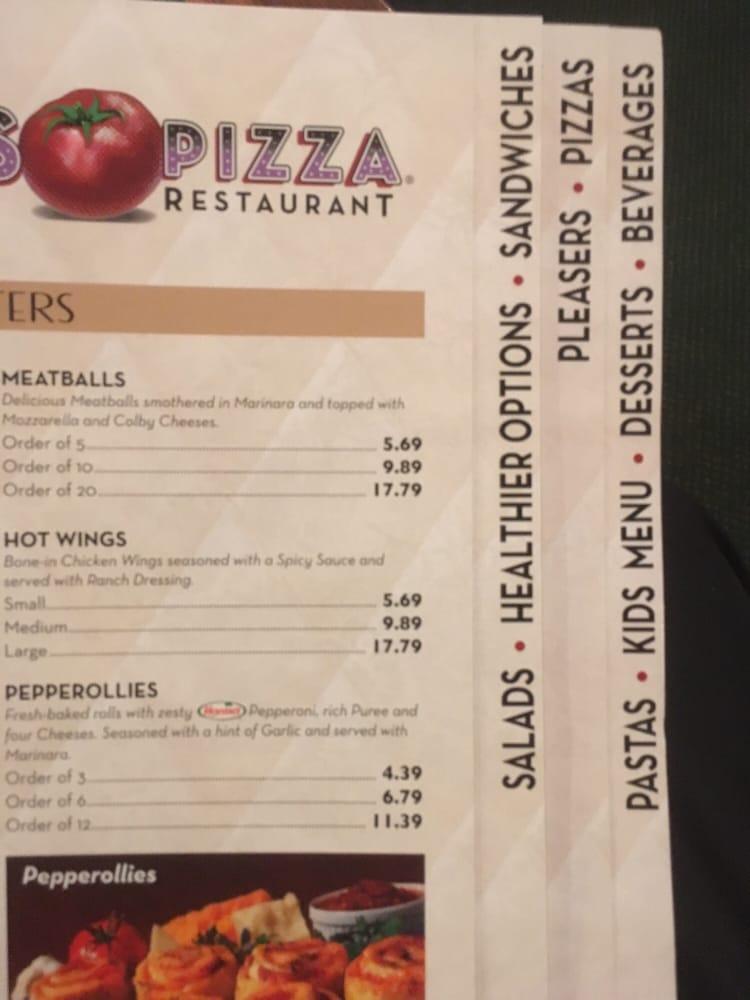 Menu at Monical's Pizza pizzeria, Manteno, 199 Southcreek Dr