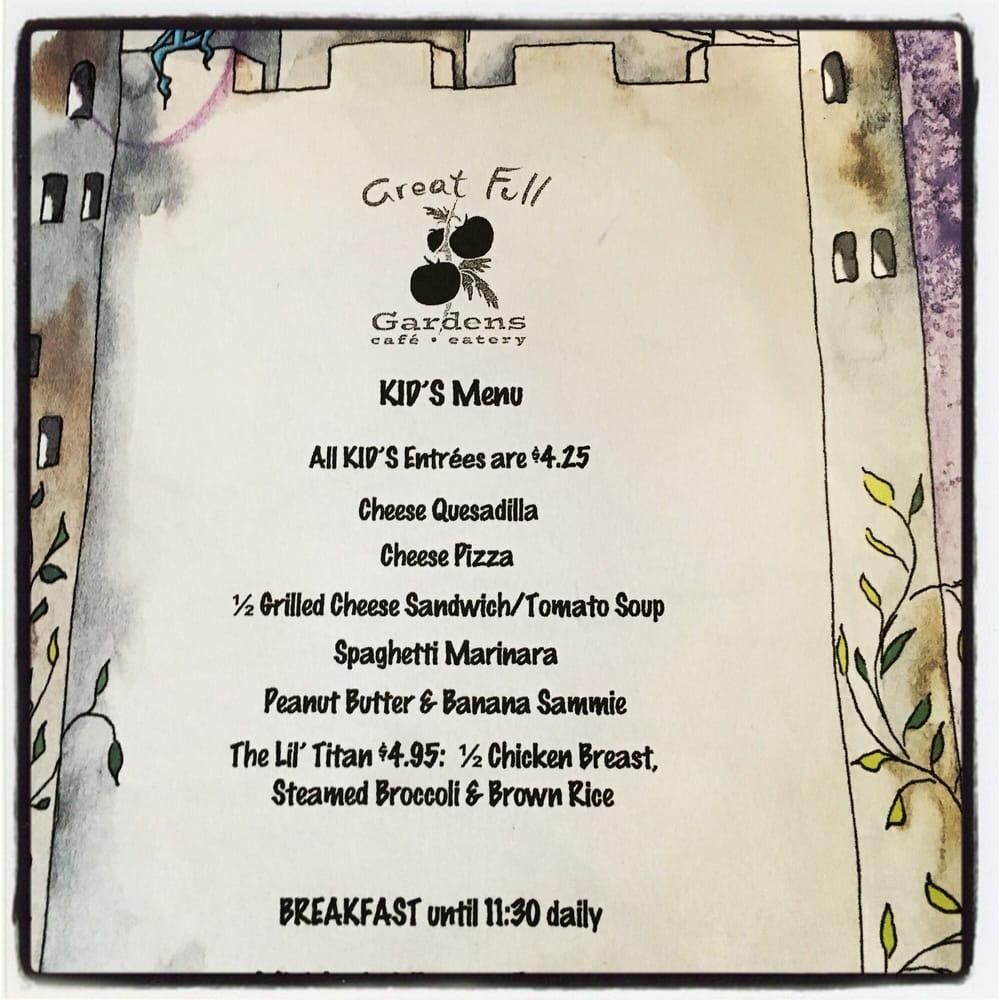 Menu at Great Full Gardens - MIDTOWN restaurant, Reno