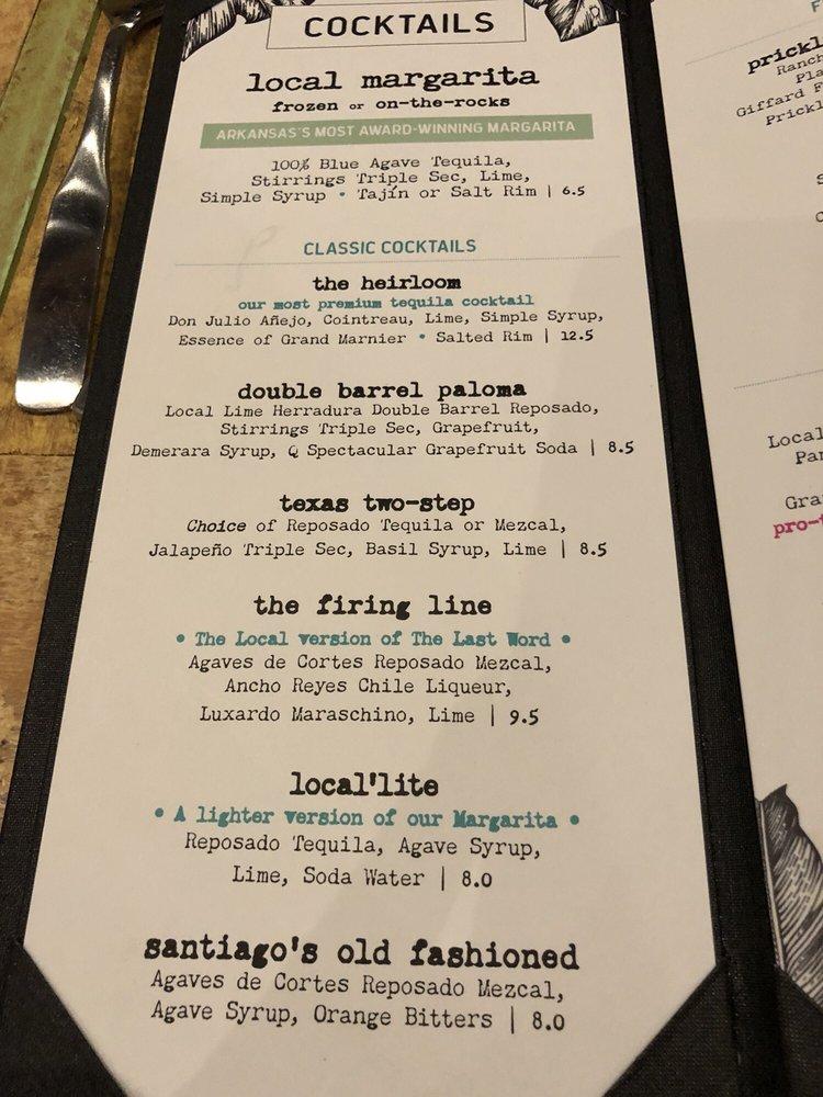 Menu at Local Lime : Rogers pub & bar, Rogers