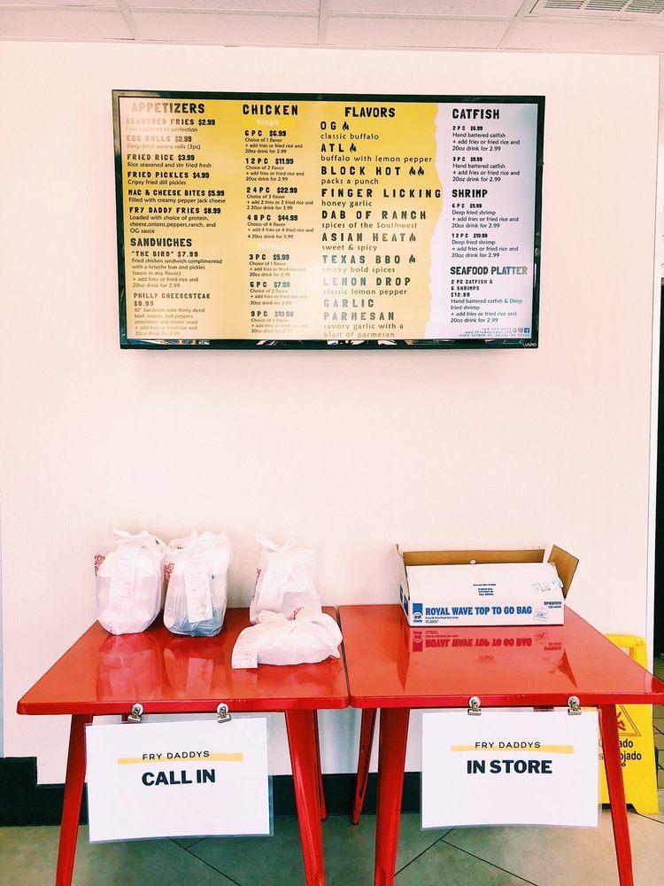 Menu at Fry Daddys restaurant, Dallas