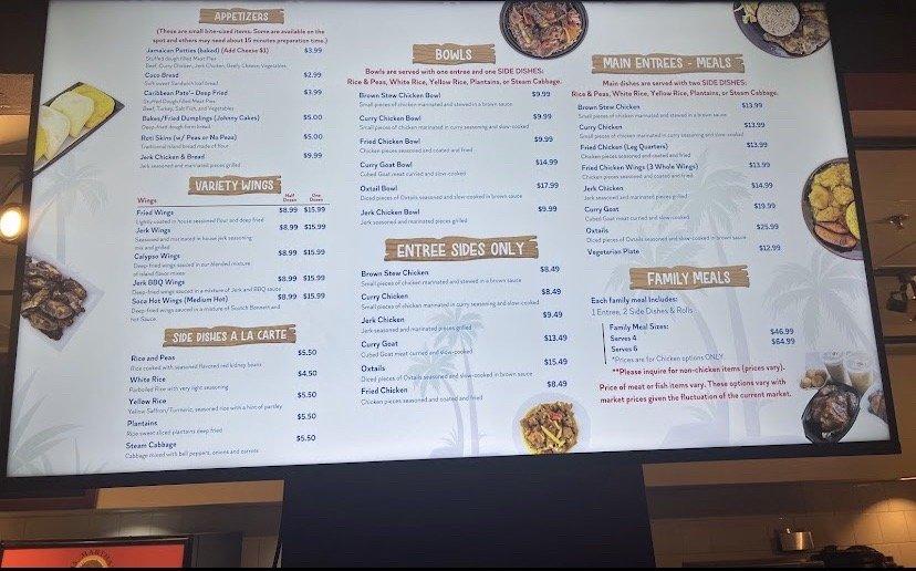 Menu at Ms. Martha's Caribbean Kitchen restaurant, Phoenix
