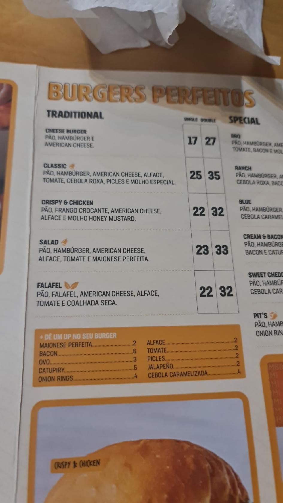 Carta del restaurante Pit's Burger Suzano - Hamburgueria, Suzano