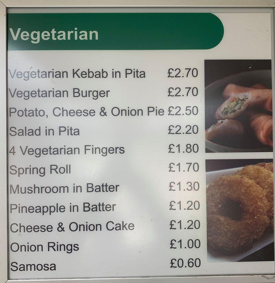 Menu at Brookside Fish Bar, Burbage