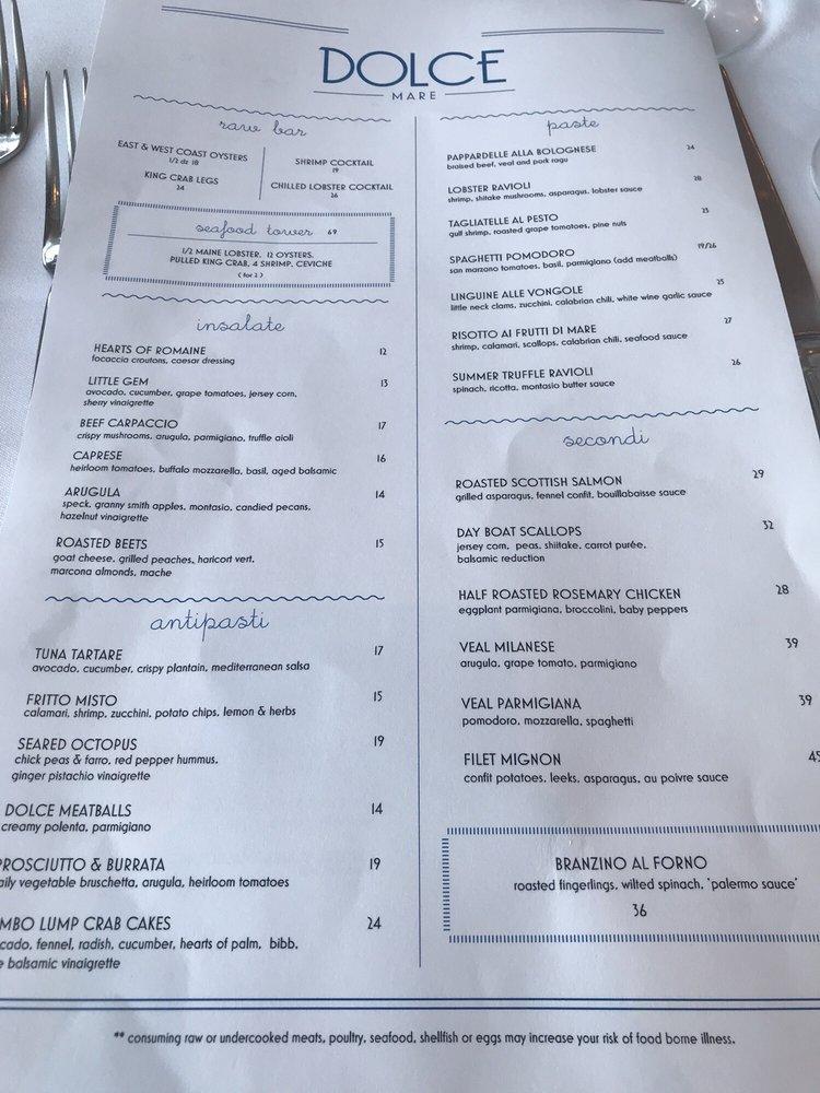 Menu at Linguini By The Sea restaurant, Atlantic City