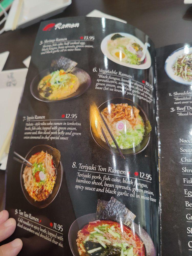 Menu at ippin ramen & sushi restaurant, Broken Arrow