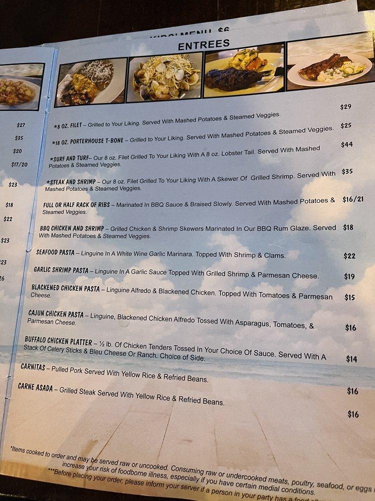 Menu at Toucan's Lakefront pub & bar, Mooresville