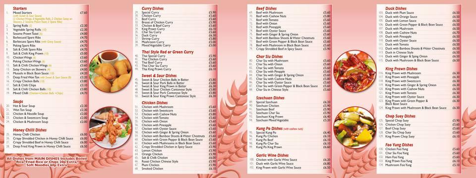 Menu at Wok & Spice fast food, Bellshill