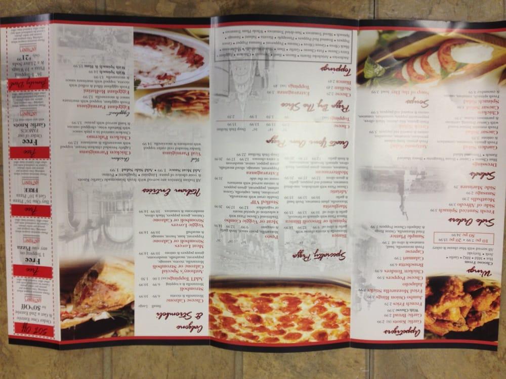 Menu at Anthony's Pizza pizzeria, Orlando, S Orange Ave
