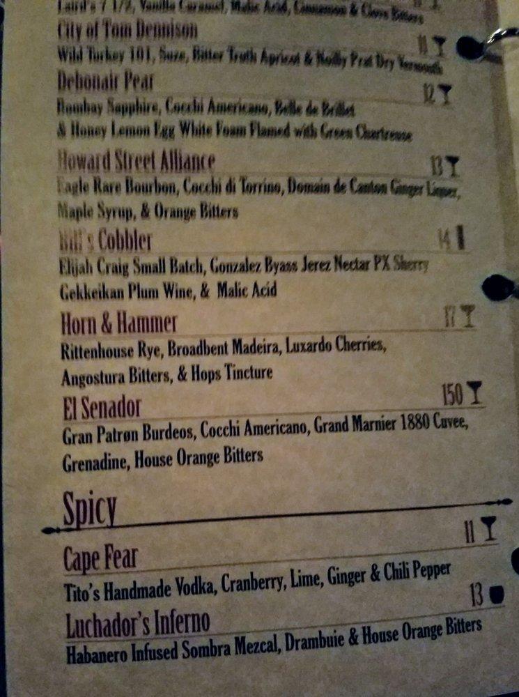 Menu at The Berry & Rye pub & bar, Omaha