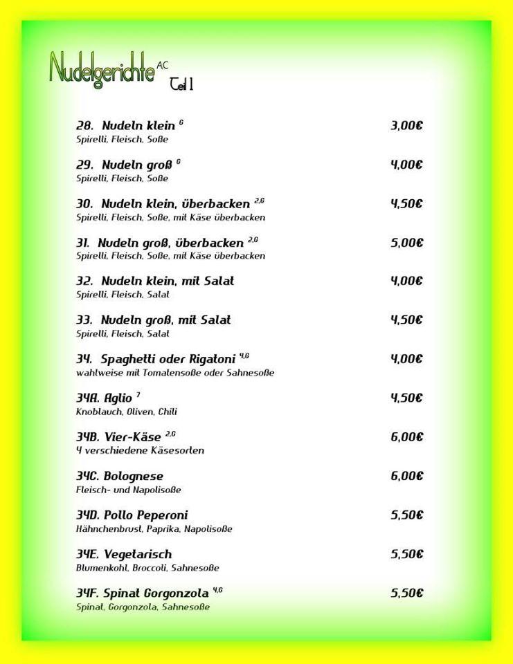 Speisekarte von Gleis 7 Flöha pizza, Flöha