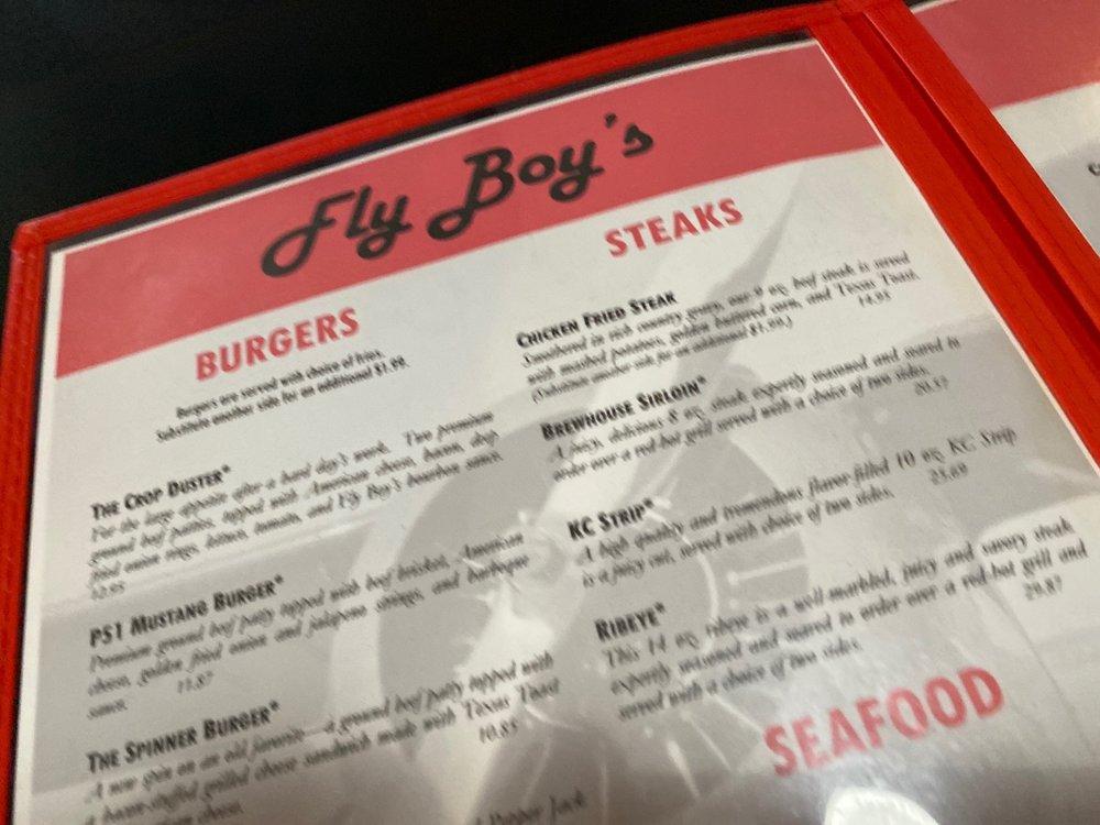 Menu at Fly Boy Brewery & Eats BBQ, Sylvan Grove