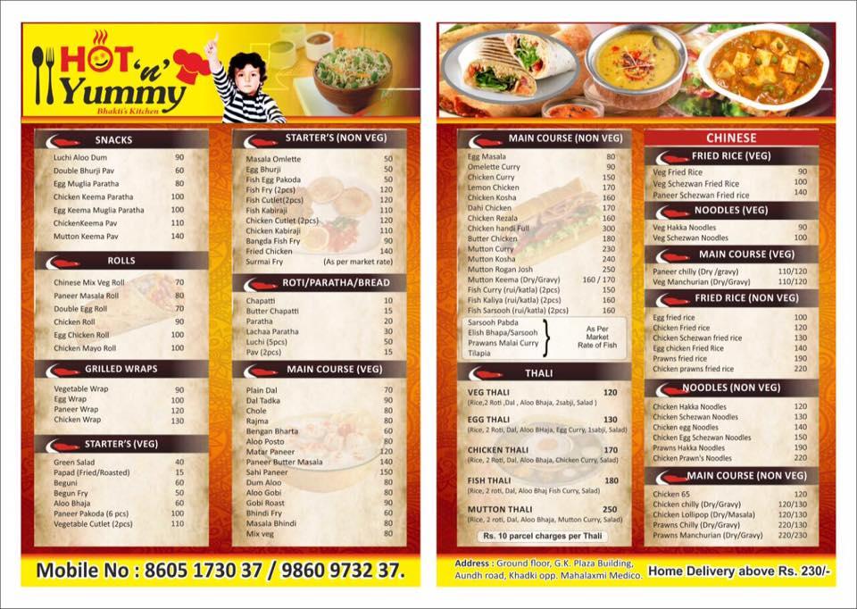 Menu at Hot N Yummy, Pune
