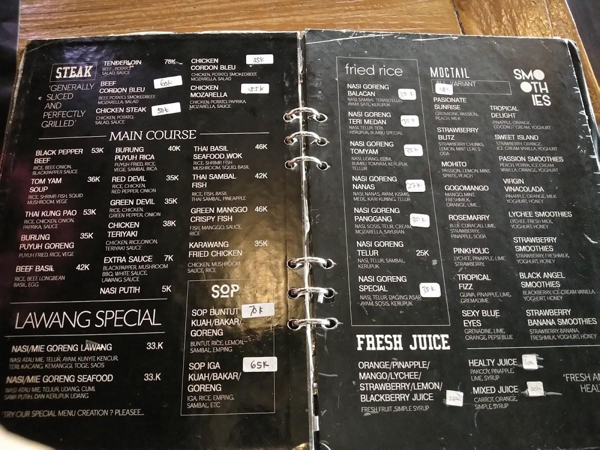 Menu at Lawang Cafe Resto, Karawang