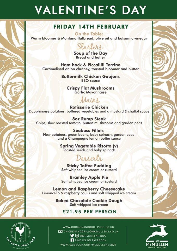 Menu at The Prince Louis pub & bar, Great Notley