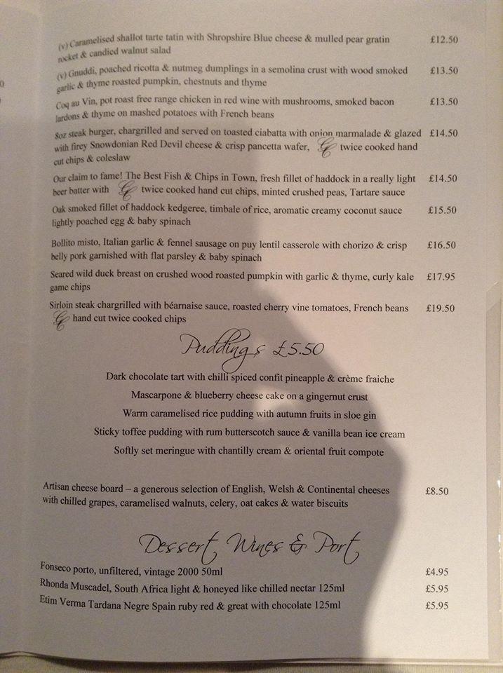 Menu at The Golden Cross pub & bar, Shrewsbury