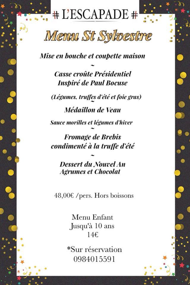 Carta del restaurante L'ESCAPADE, Laruns