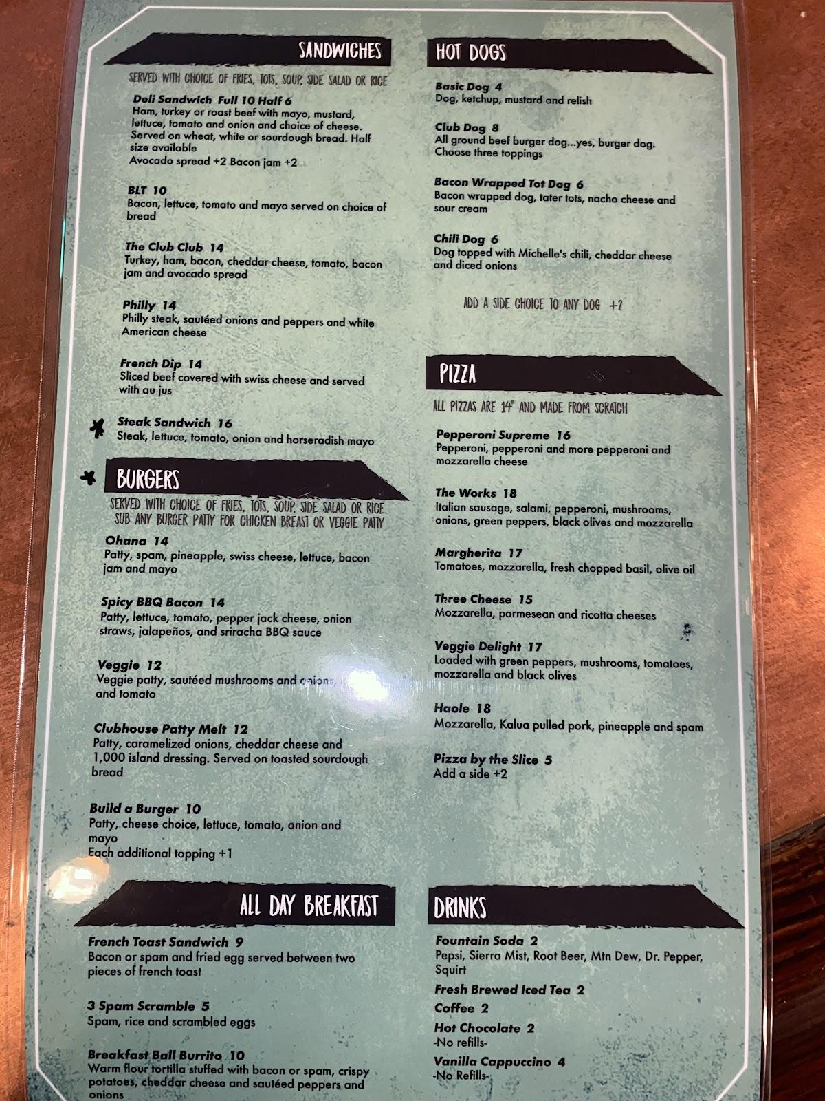 Menu at Harbor House LLC. restaurant, Klamath Falls