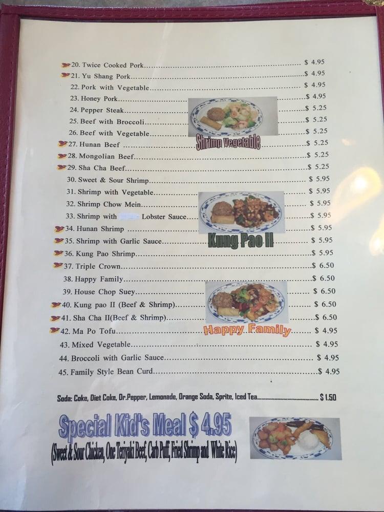Menu at Big Wa Chinese Restaurant, Casa Grande