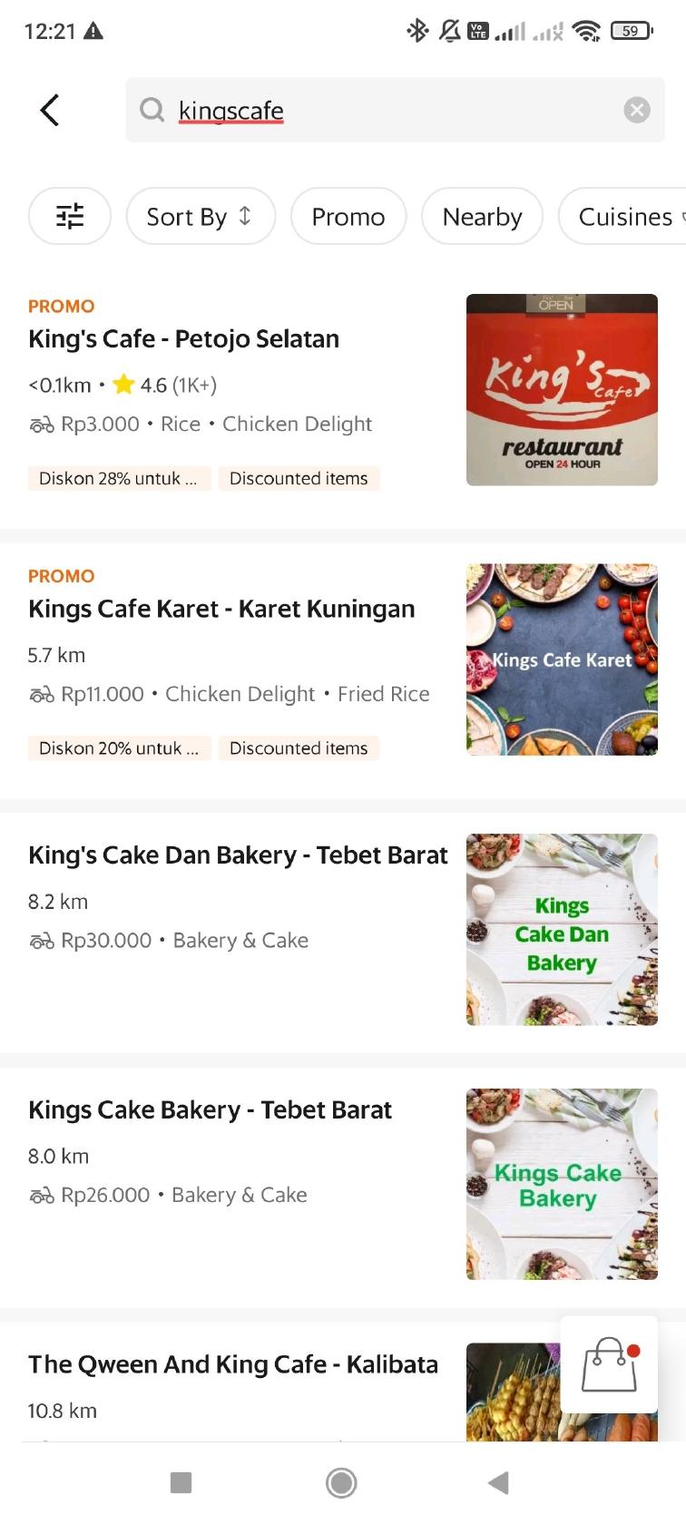 Menu at KING'S CAFE KUNINGAN, South Jakarta