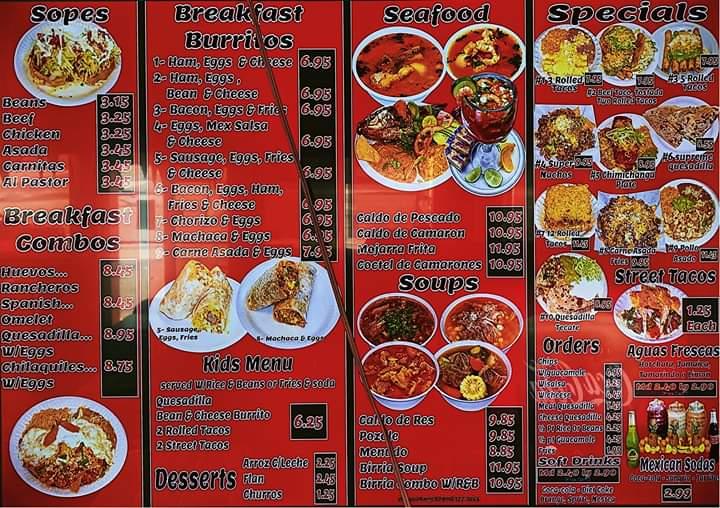 Menu at Los Victor's Mexican Food California Style #5 restaurant, Deming