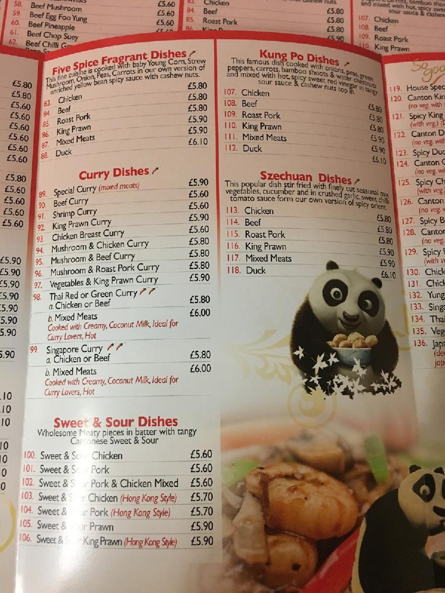 Menu at So Good fast food, Leven