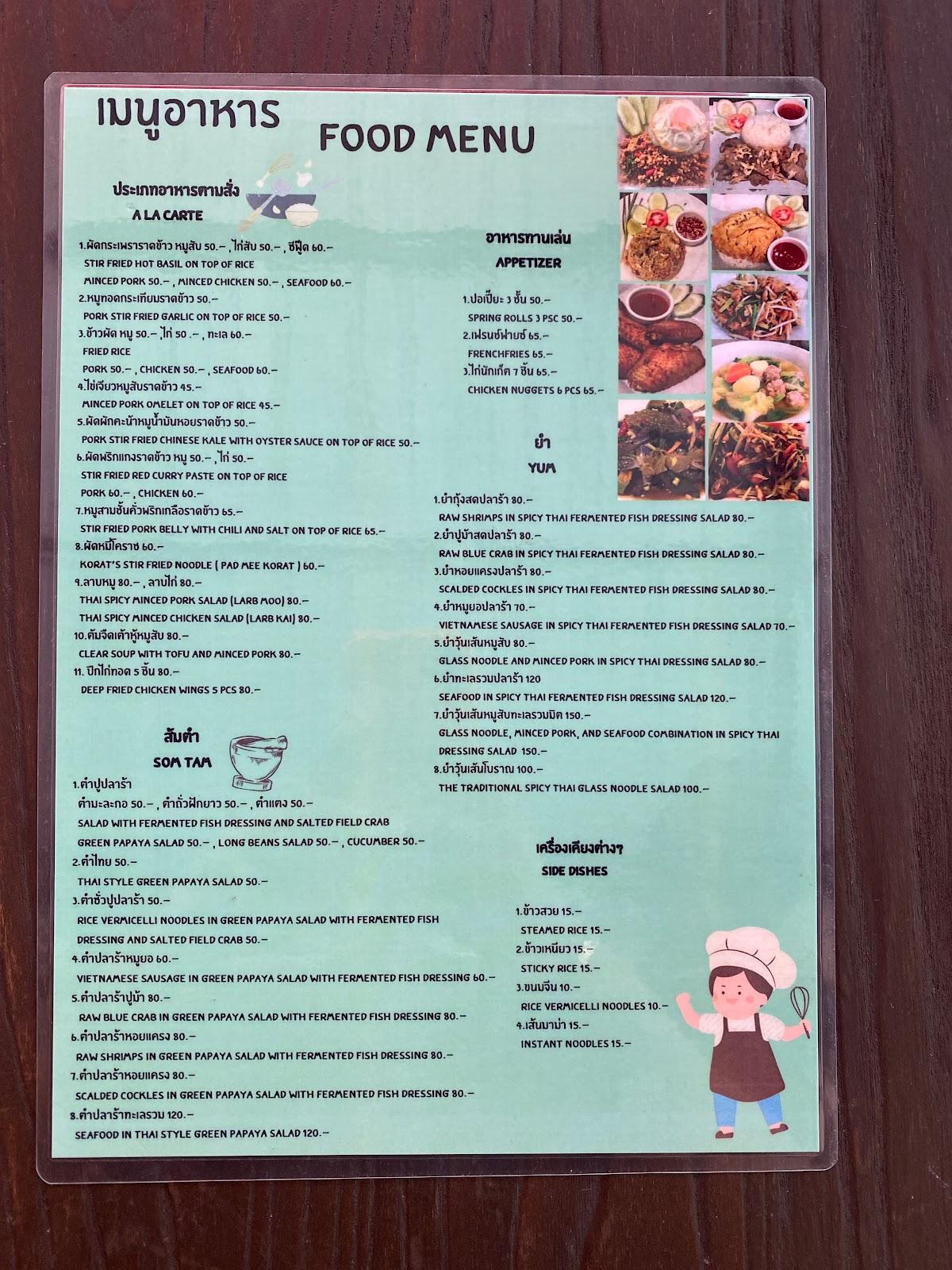 Menu at BB Bistro & Bar, Pattaya City
