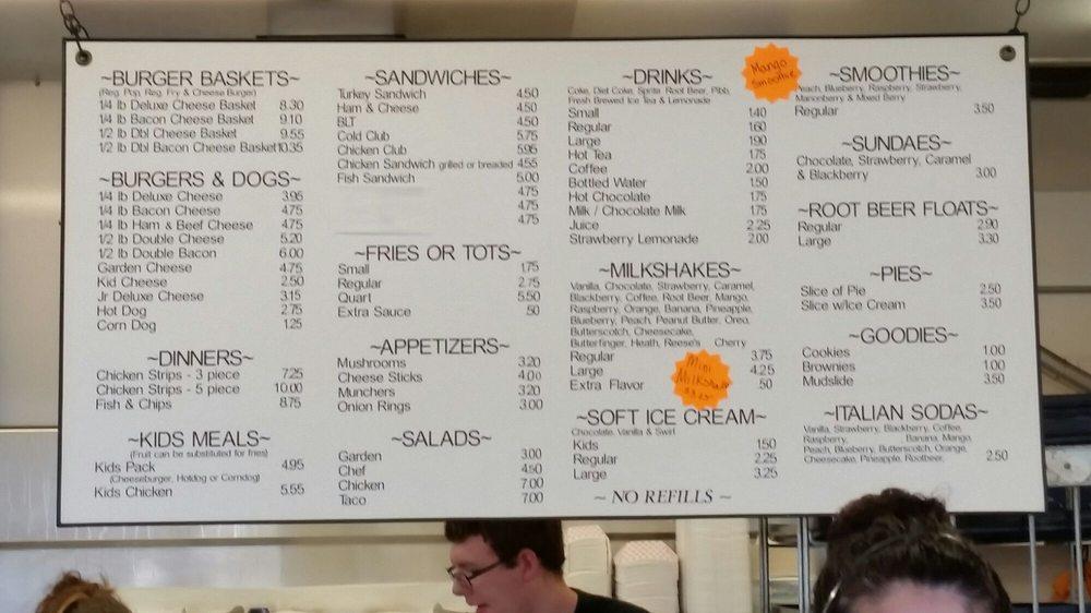 Carta del restaurante Burger Time, Mount Angel
